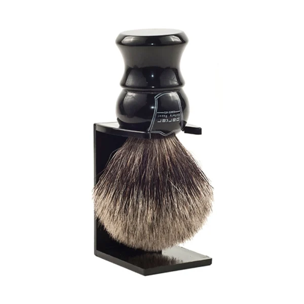 Classic Ebony Handle Pure Badger Shave Brush - Wish4Blades