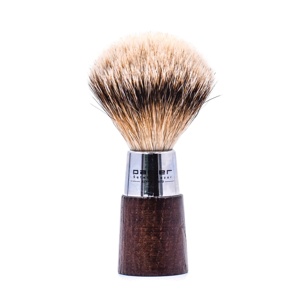 Luxury Silvertip Badger Shave Brush – Walnut & Chrome - Wish4Blades