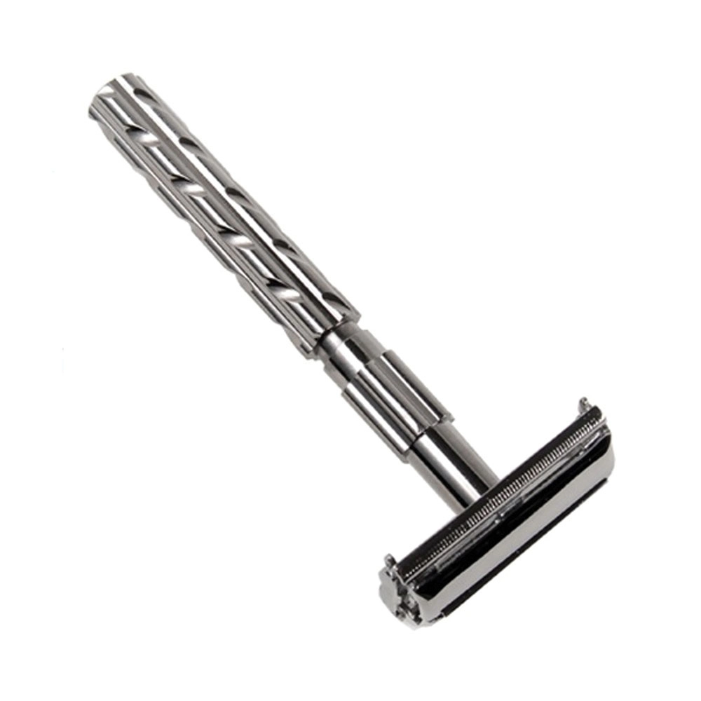 Parker 22R Gunmetal Long Handle Butterfly Safety Razor - Wish4Blades