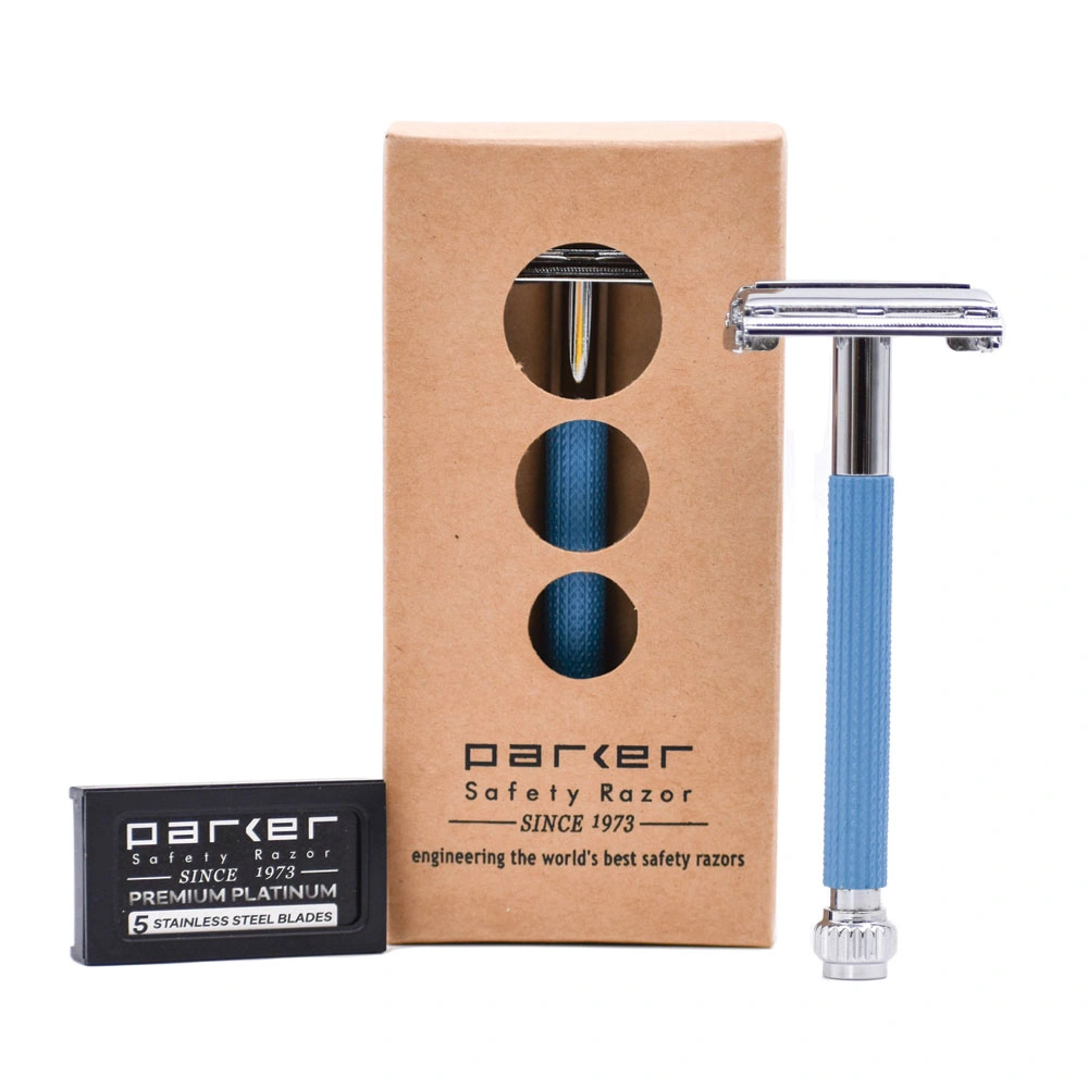 Parker 29L Blue Safety Razor – Unisex Elegance - Wish4Blades