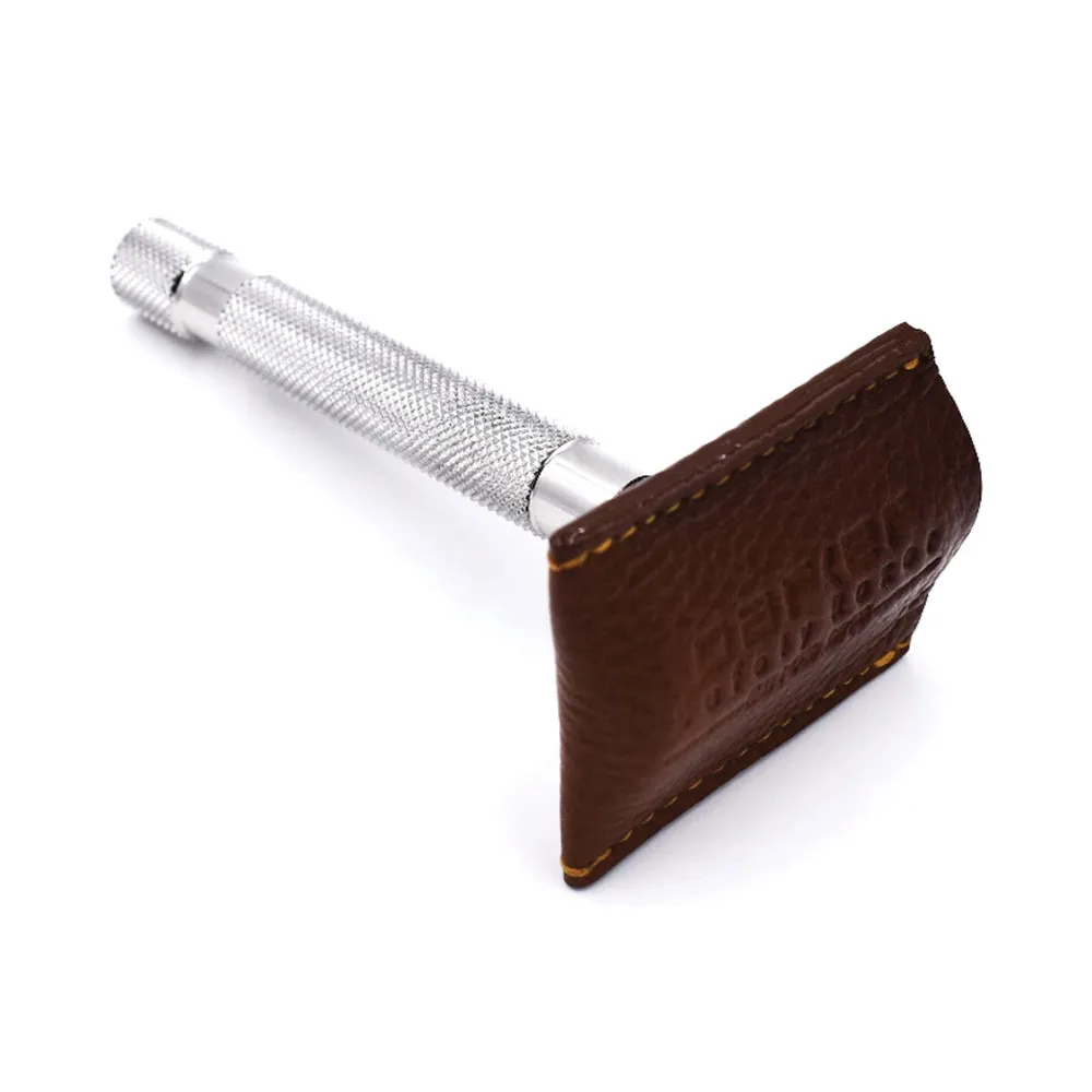 Parker Leather Safety Razor Cover – Brown - Wish4Blades