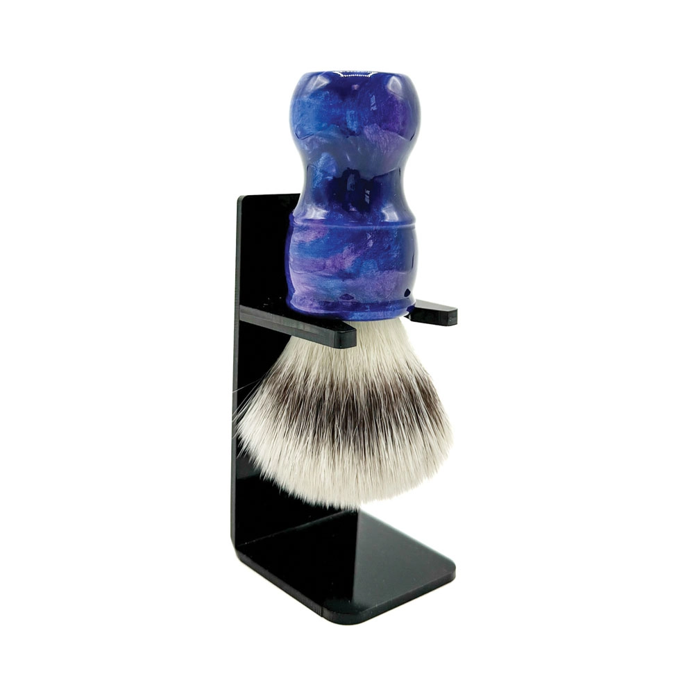 Blue Storm Synthetic Shave Brush – Iridescent Handle - Wish4Blades