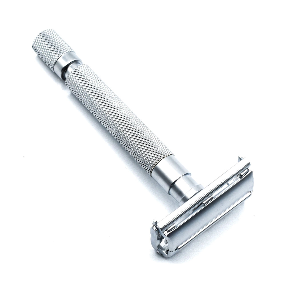 Parker 74R Satin Chrome Heavyweight Butterfly Open - Wish4Blades