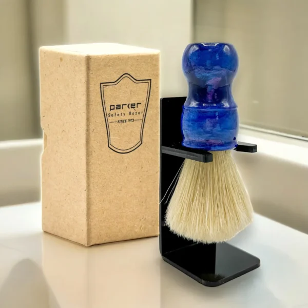 Big Blue Boar Shave Brush – Iridescent Handle - Wish4Blades