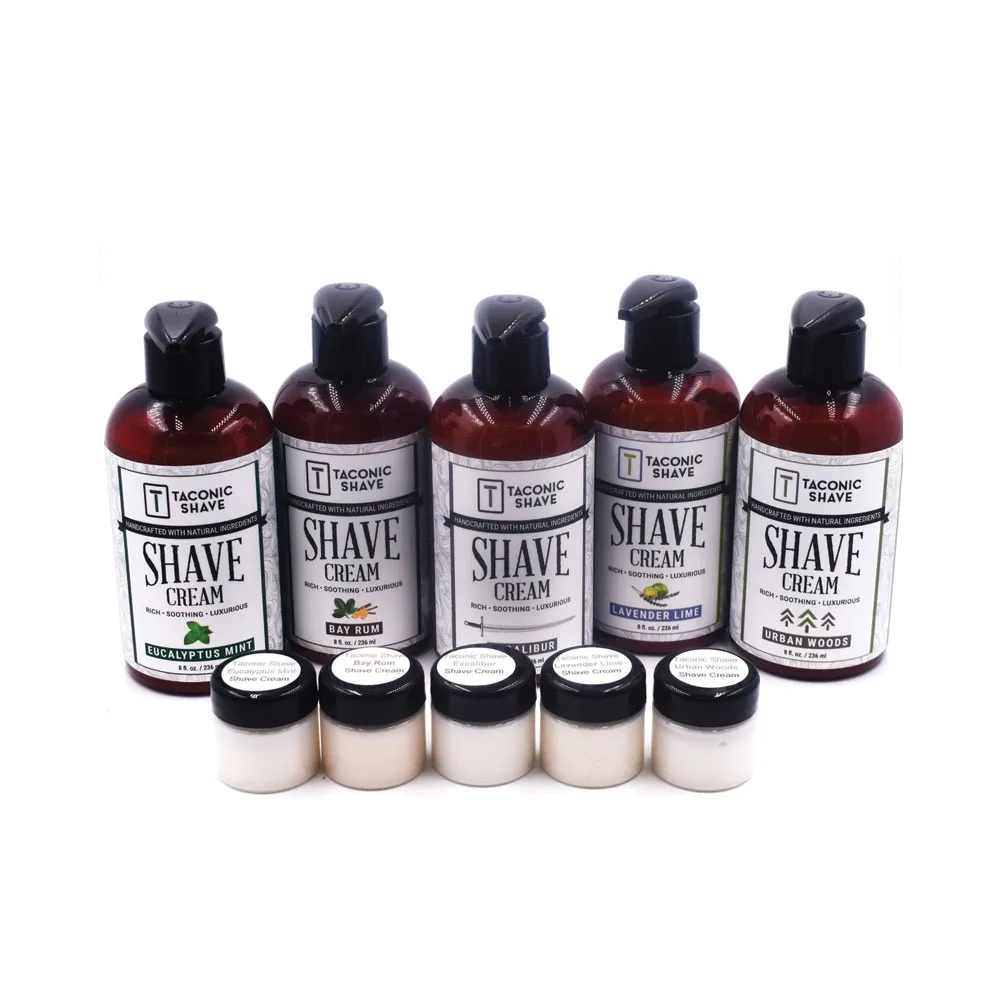 Taconic Shave Cream Sample Pack, Try 5 Scents - Wish4Blades