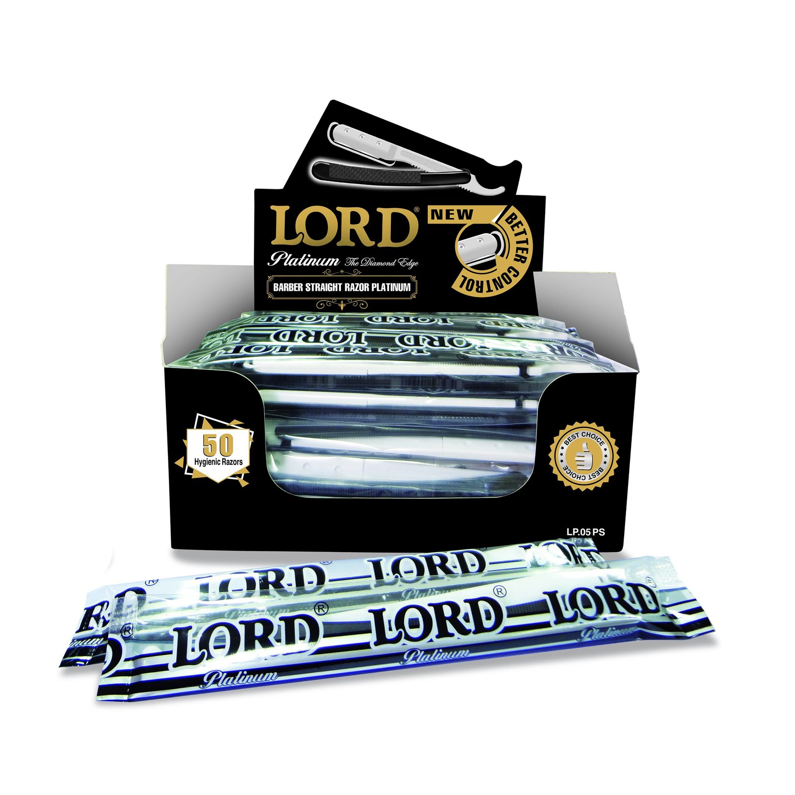 Lord Platinum Pro Disposable Barber Blades – 50 Single-Use Blades